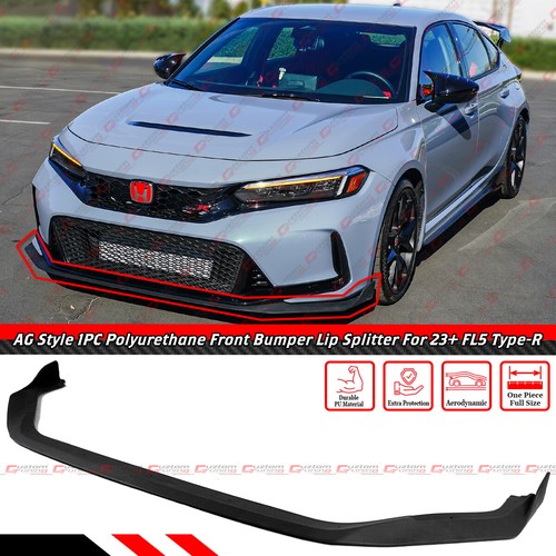 For 2023-25 Honda Civic Type-R FL5 AG Style PU Front Bumper Lip Spoiler ...