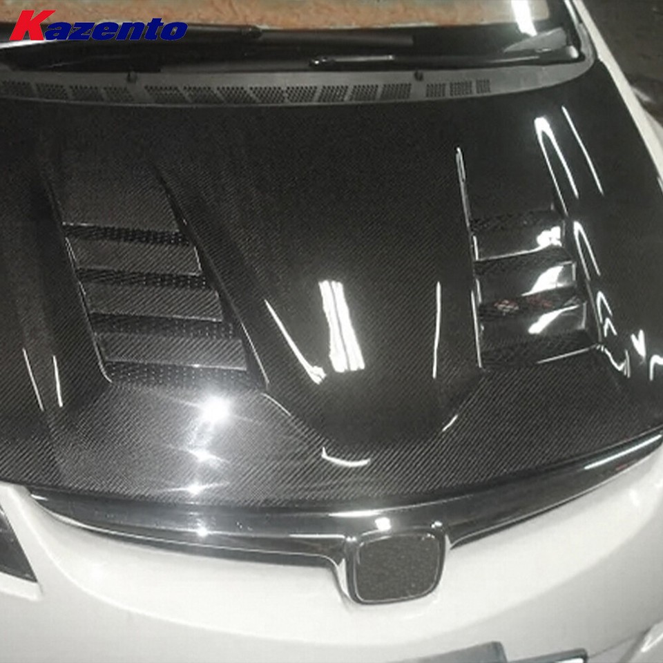 For Honda FD2 Civic 06-11 FD2R JS Style Carbon Fiber Vented Cooling ...