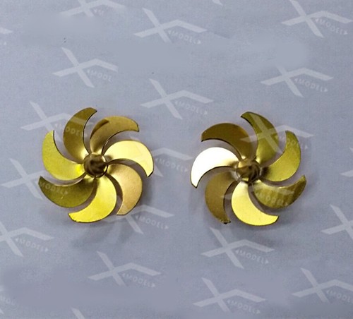 Model D36/28mm Brass 7 Blade Propeller M4 Prop fr RC Boat Scale Marine ...