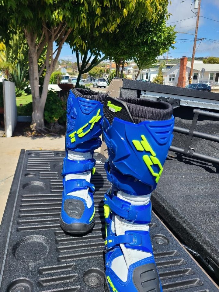 TCX Comp Evo 2 Michelin Blue/White/Yellow Motocross/Dual Sport Boots | eBay