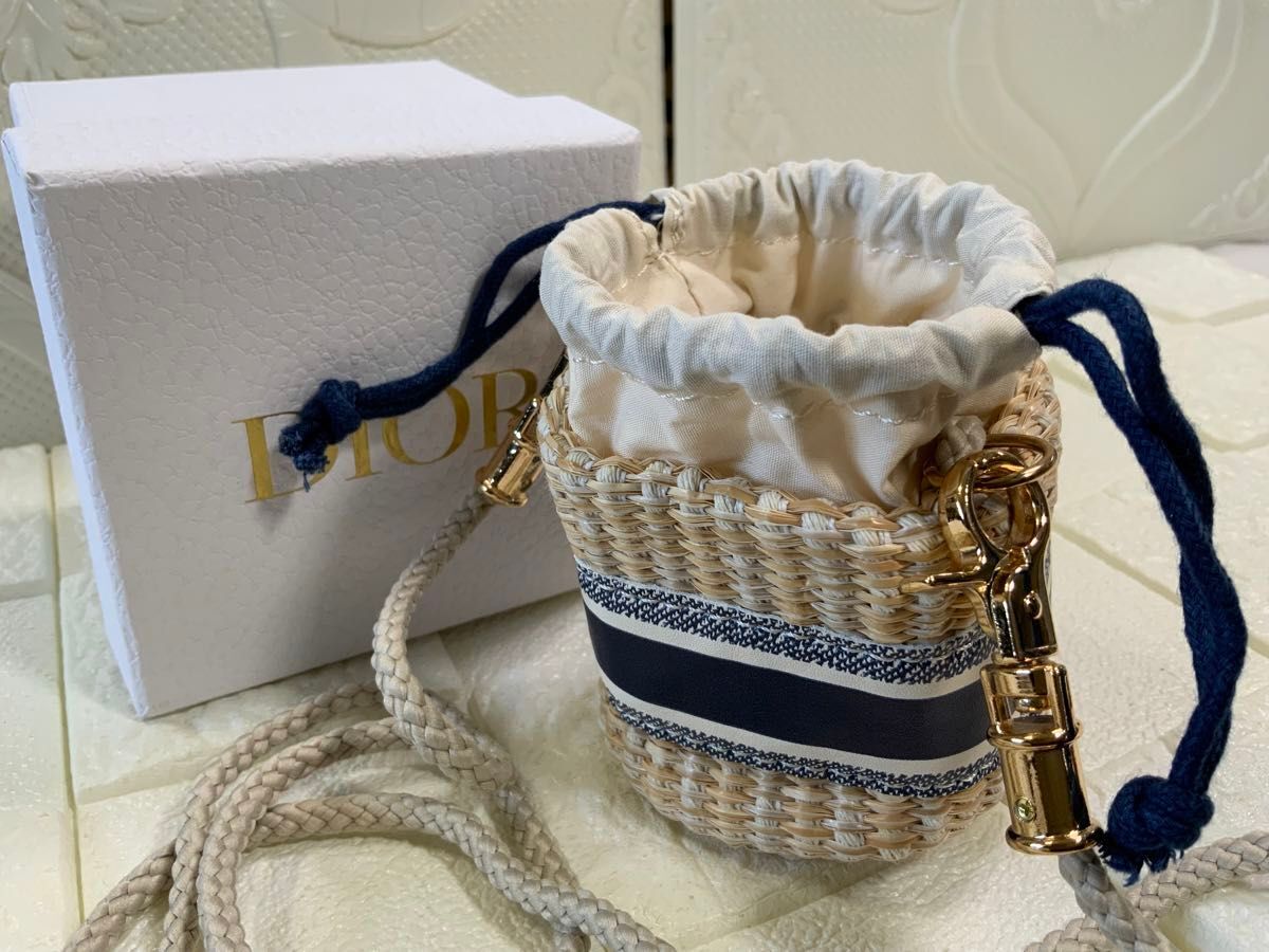 Christian Dior Straw pouch mini shoulder bag Novelty New Rare | eBay