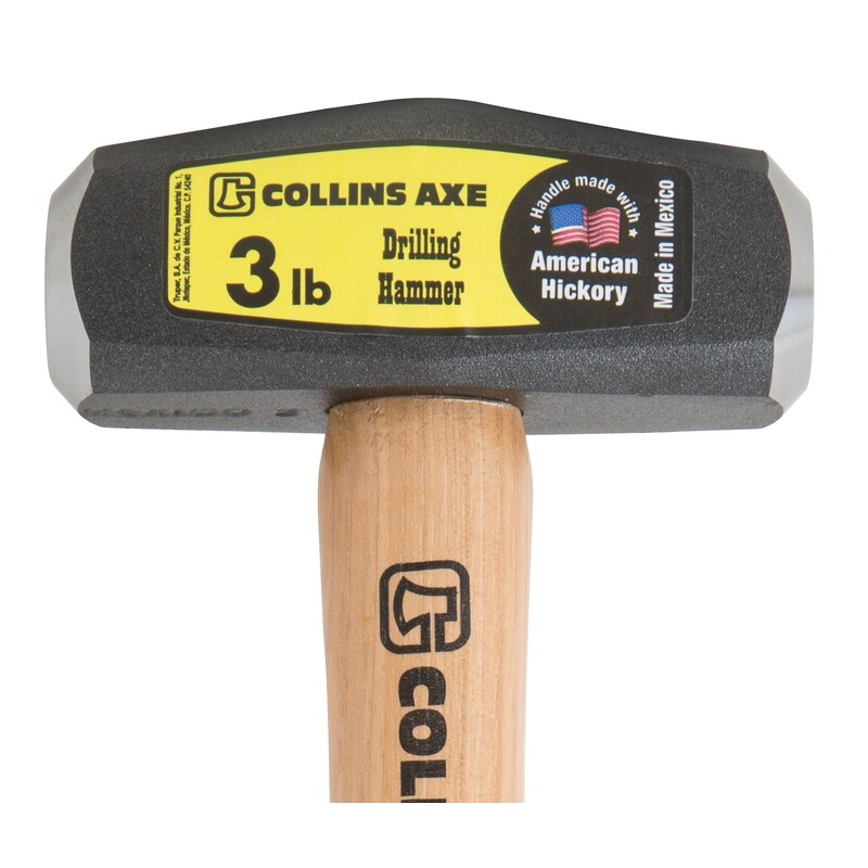 Collins DHT-3H-C/32494 10 in. Hickory Handle Steel Drilling Hammer 3 ...