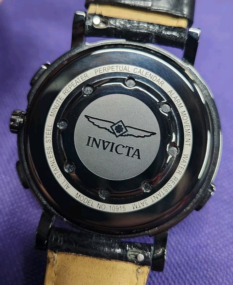 FOR PARTS! Invicta Minute Repeater 10915 Perpetual Calendar Alarm 44mm ...