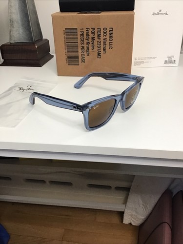 Ray-Ban Wayfarer 2140 Transparent Blue B15 Lens Sunglasses Authentic ...