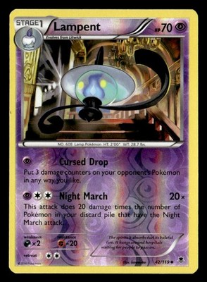 Lampent Uncommon Reverse Holo XY - Phantom Forces 42/119 MP Pokémon TCG ...