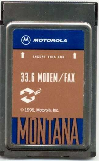 Vintage Motorola Montana PCMCIA 33.6 Modem PC Card + Dongle Cable | eBay