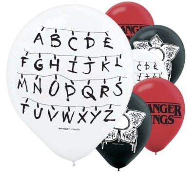 Stranger Latex Party balloons Themed decorations supplies UK red/black ...