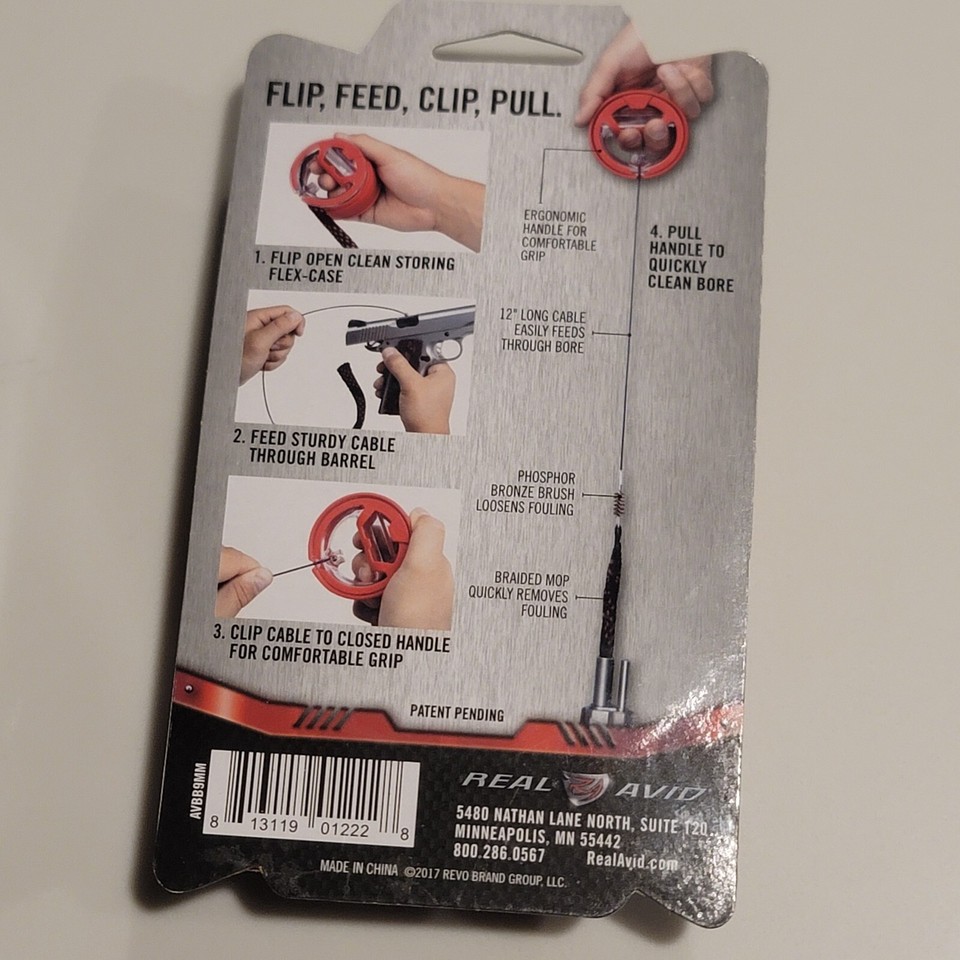 Real Avid Bore Boss Bore Cleaner for 357 38 9mm Pistol AVBB9MM | eBay