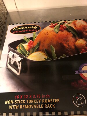Culinary Essentials Non-Stick Turkery Roaster W/Rack | eBay