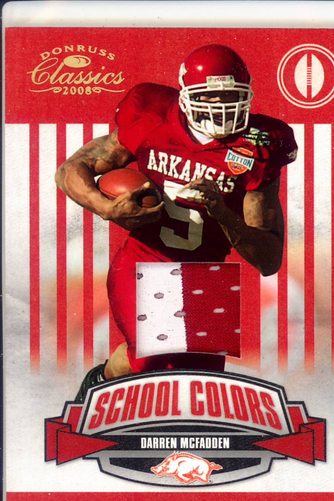 darren mcfadden rookie rc draft jersey patch arkansas razorbacks 2c ...