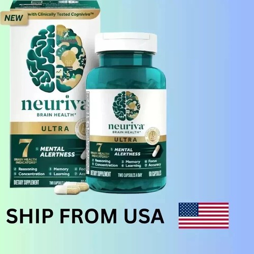 Neuriva Ultra Brain Health Mental Alertness Memory Focus 60 Capsules ...