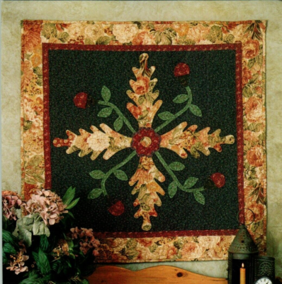 Vine Applique Quilt Pattern VINTAGE VINES 38" X 38" Pieced & Applique