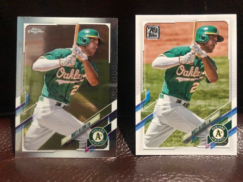 2021 Topps Chrome Matt Olson # 48 / Base # 218 A's | eBay