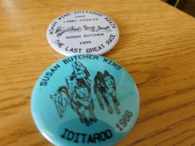 2 pins 2 women won Iditarod both initialed by Susan Butcher and ...
