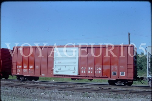 Original train slide GBW Green Bay & Western boxcar 8058, 1981 | eBay