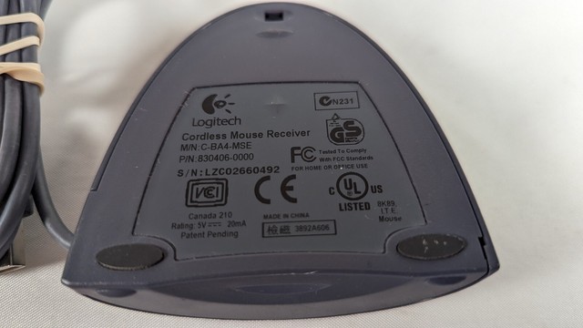 Logitech Cordless Mouse Receiver N231 C-ba4-mse Wireless USB Pad for ...
