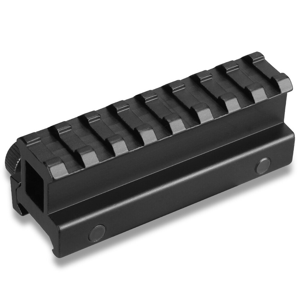 1 Inch High Profile 8 Slots Picatinny Rail Riser Mount for Scopes Red ...