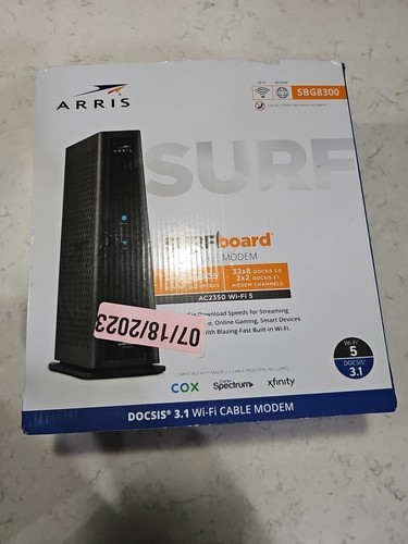 ARRIS SURFboard SBG8300 DOCSIS 3.1 Gigabit Cable Modem & AC2350 Dual ...