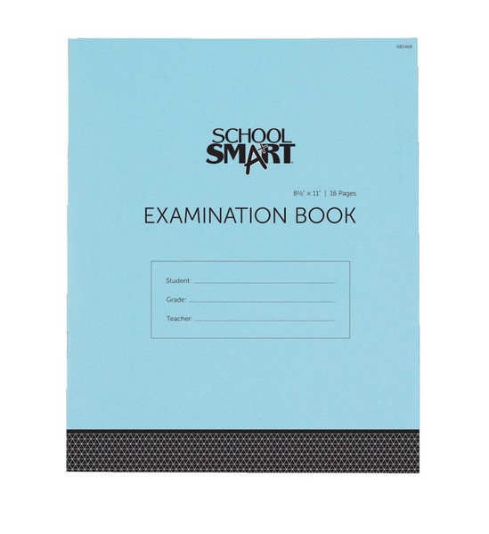 School Smart Examination Blue Book with 16 Pages 8-1/2 Inches Pack of ...
