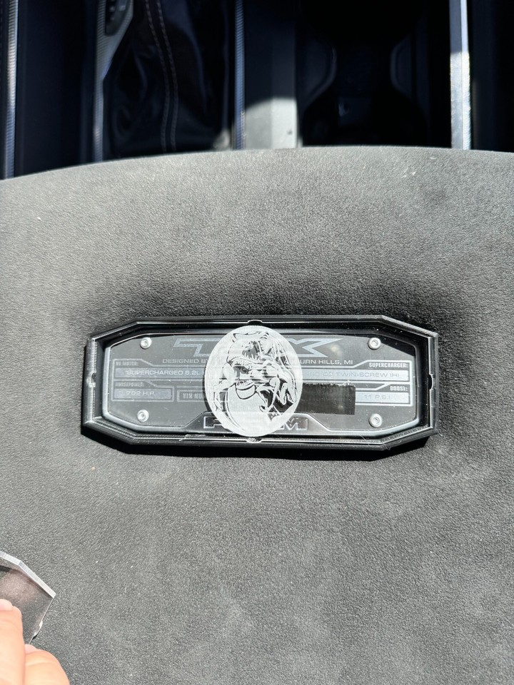 2021-2024 Ram 1500 TRX Center Console Badge Cover with Etch | Black ...