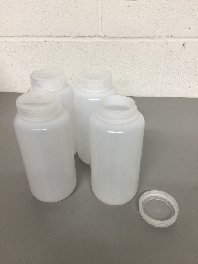 NEW (4) Nalgene Packaging Bottles, 1000ml 32oz, Wide Mouth, HDPE | eBay