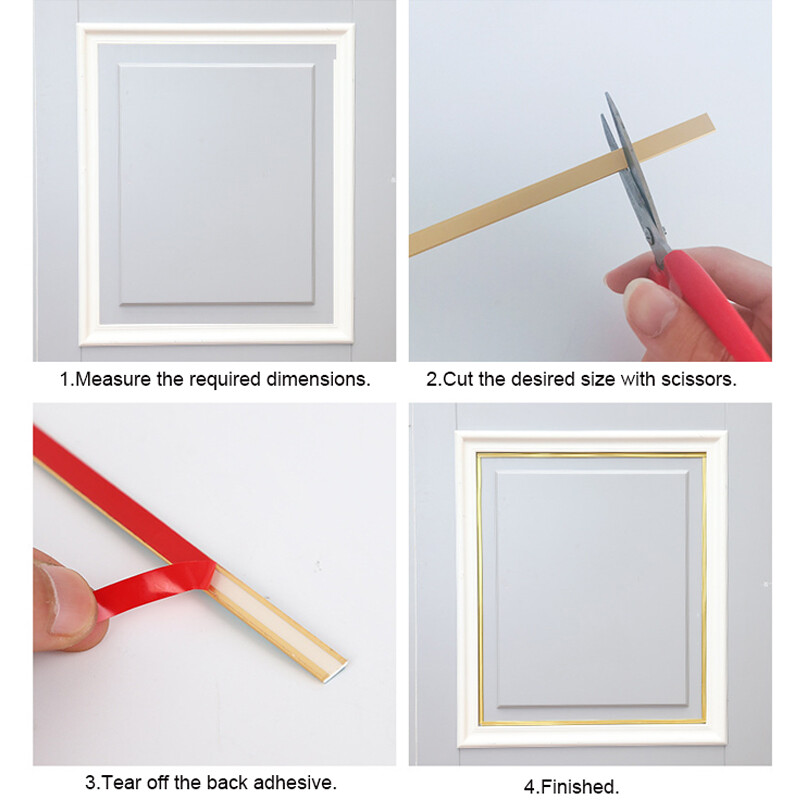 3m Plastic Edging Trim Self Adhesive Waterproof Tile Trim Wall Trim for ...