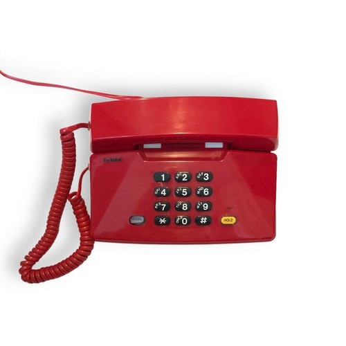 Technico Push Button Telephone, Red Mod Vintage, Land Line, Movie TV ...