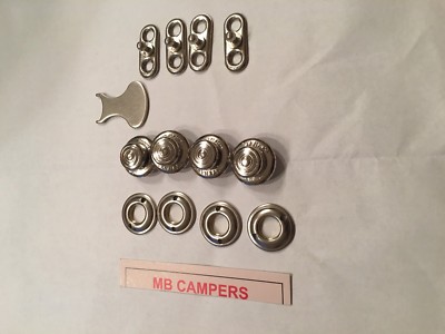 4 X TENAX BUTTON FASTENERS WITH TENAX PEG CLASSIC CAR / BOAT HOOD ...