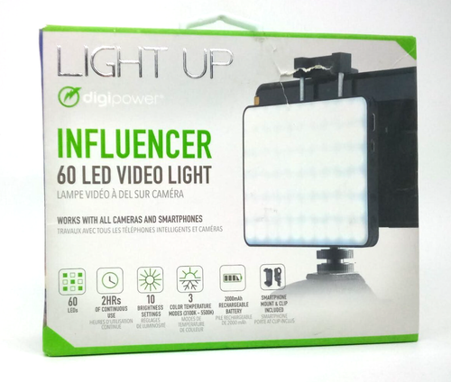 DigiPower Light Up Influencer 60 LED Video Light NEW | eBay