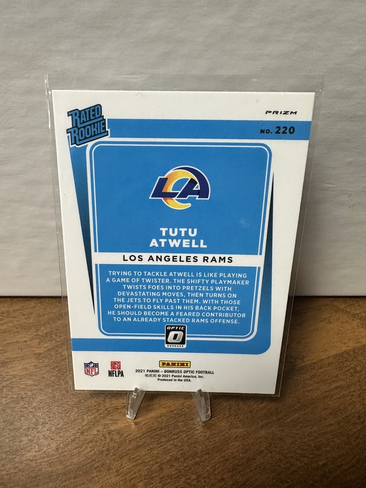 Tutu Atwell 2021 Optic Holo Rated Rookie #220 - Los Angeles Rams | eBay