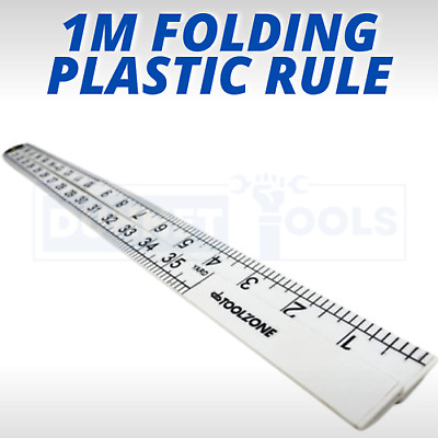 Long Ruler 1m Folding Metric Imperial DIY Rule Yard Stick Carpenters ...