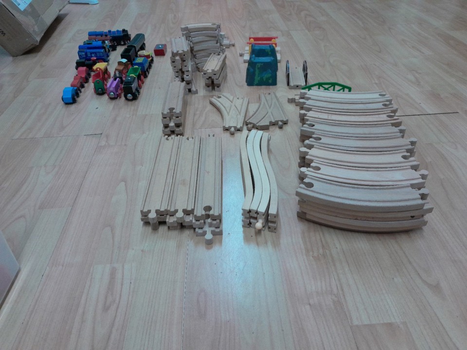 Brio Large Bundle Wooden Train Track Set and Accessories Over 120 ...