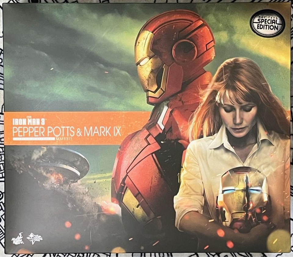 TOY SAPIENS Exclusive Iron Man 3 Pepper Potts & Iron Man Mark 9 | eBay