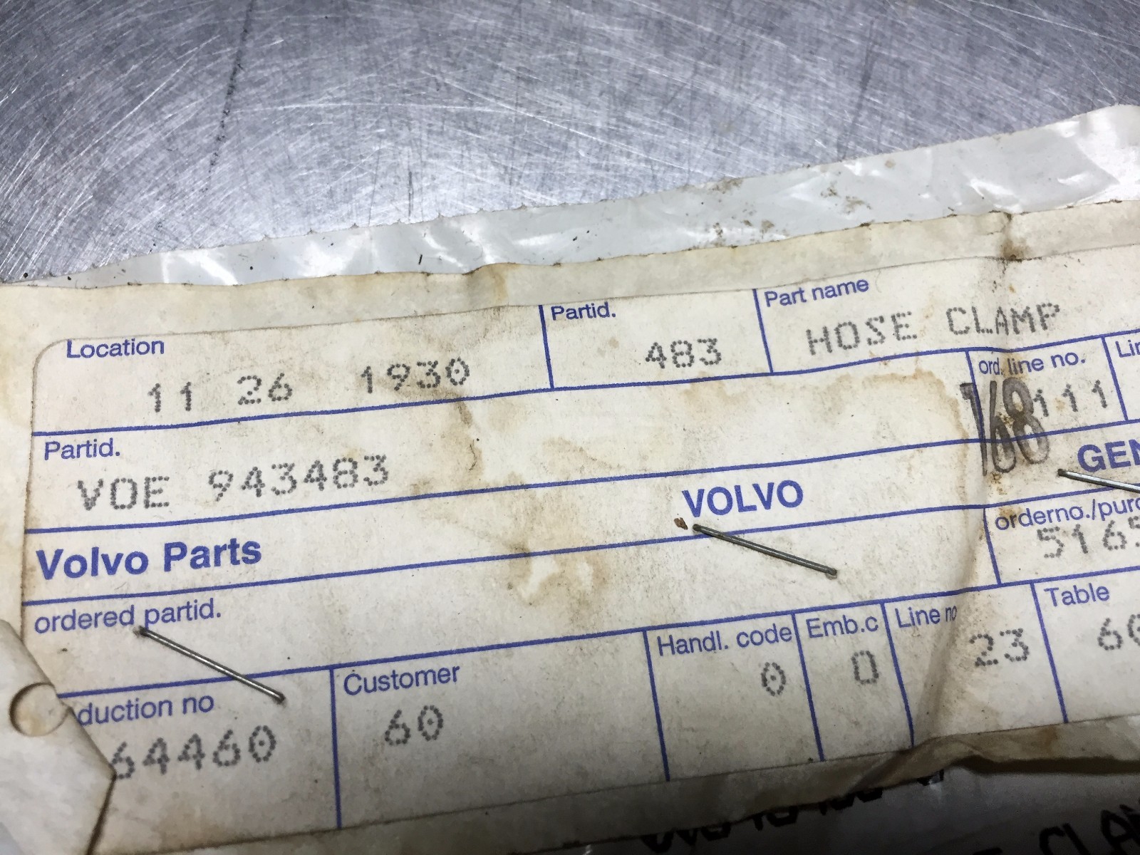 943483 VOLVO Hose Clamp | eBay