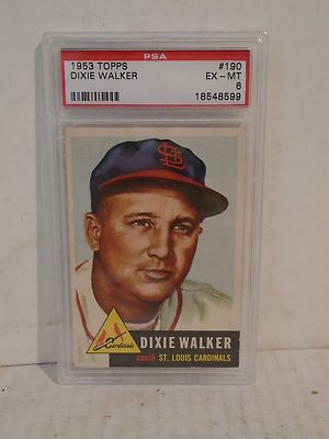 1953 Topps #190 Dixie Walker Graded Baseball Card St Louis Cardinals ...