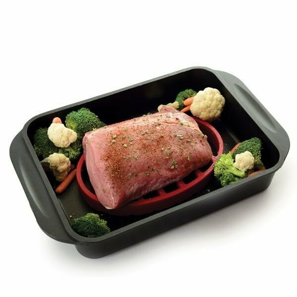 Norpro Oval Nonstick Silicone Roast Rack / Trivet - Healthy Cooking ...