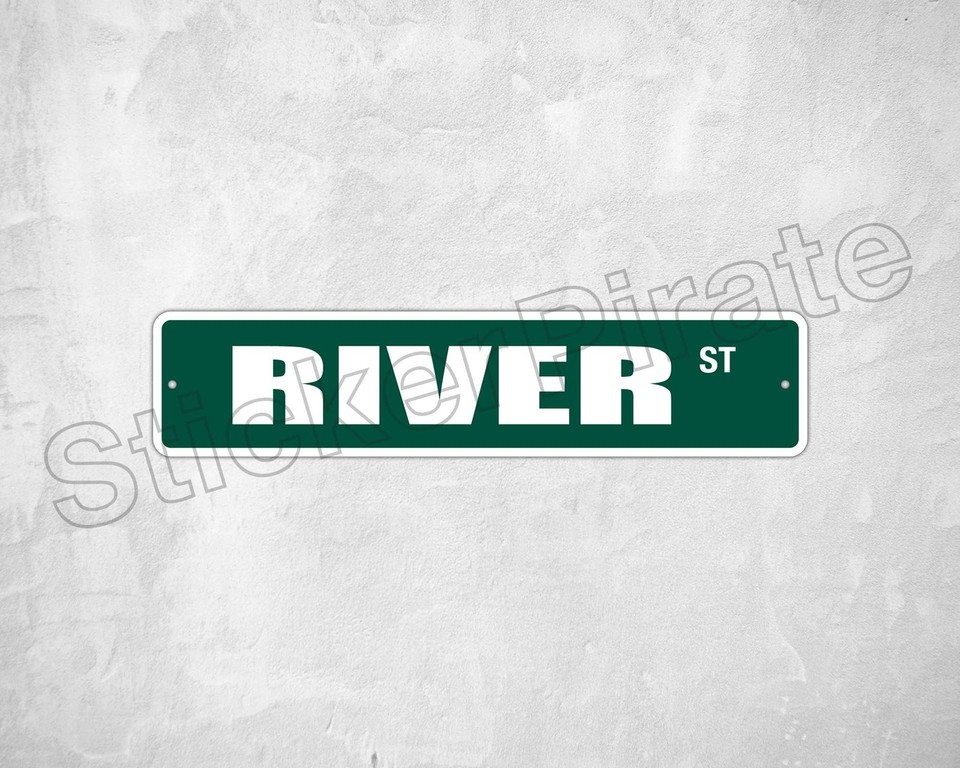 *Aluminum* River 4" x 18" Metal Novelty Street Sign SS 3072 | eBay