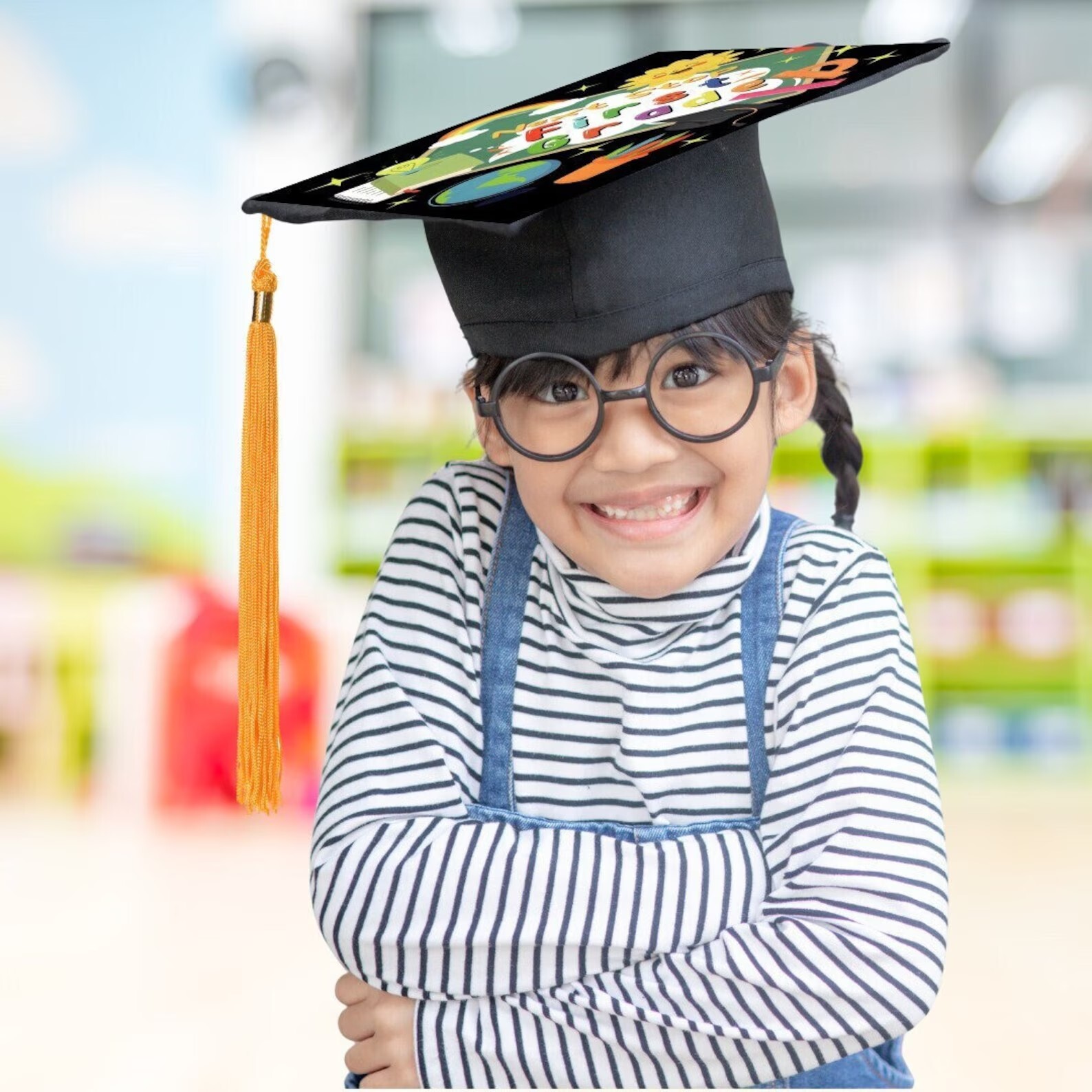 Kindergarten Child Graduation Cap w/Tassel & Next Stop First Grade ...
