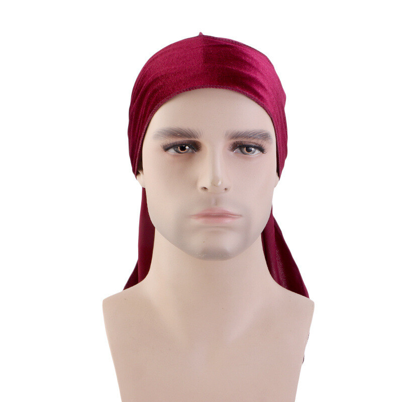 Velvet Durag Unisex Wave Cap Hat Doo Rag Wave Dance Cap Head Wrap ...