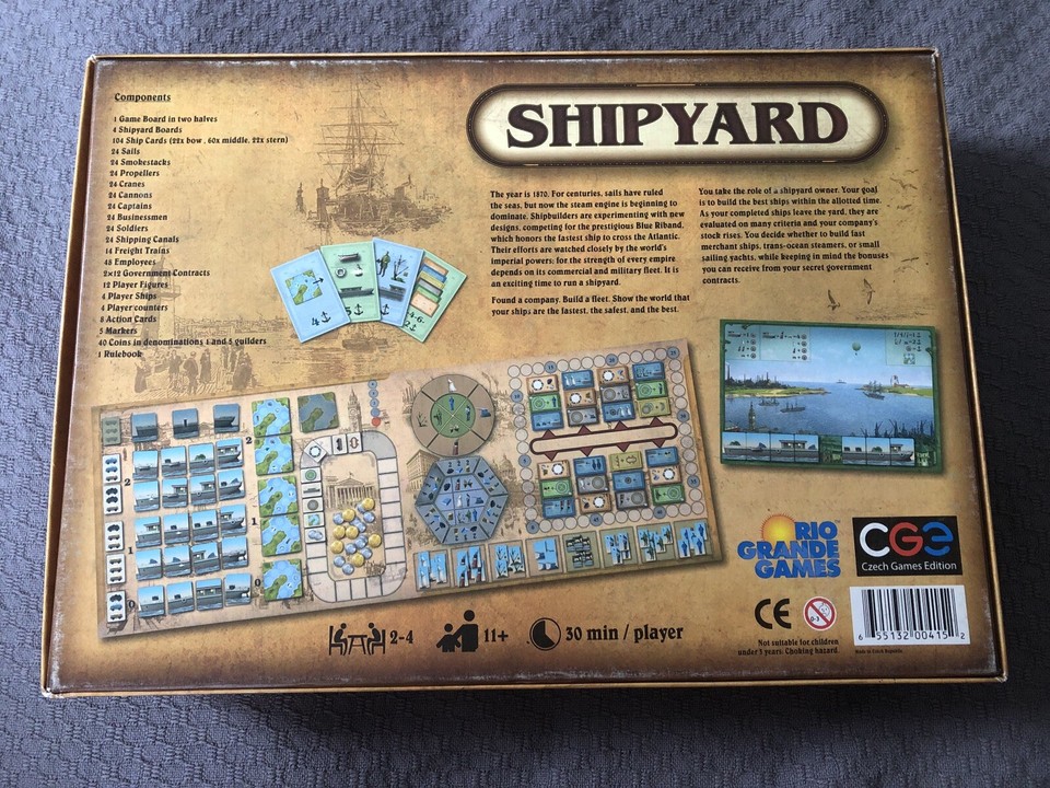Shipyard Board Game (2009, Rio Grande, Czech Games) COMPLETE! by ...