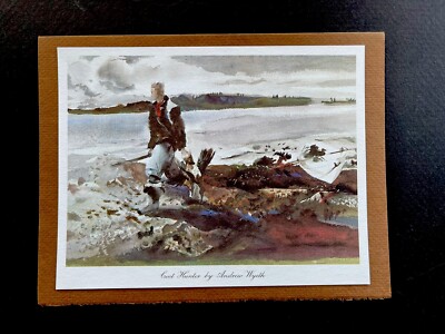 Vintage AAG Xmas Greeting Card By Andrew Wyeth "Coot Hunter" | eBay