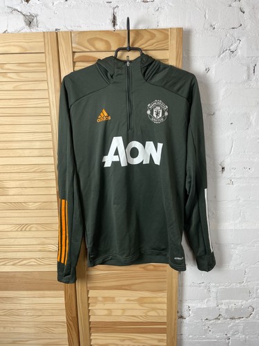MANCHESTER UNITED TRAINING FOOTBALL SOCCER JACKET WITH HOOD ADIDAS MENS ...