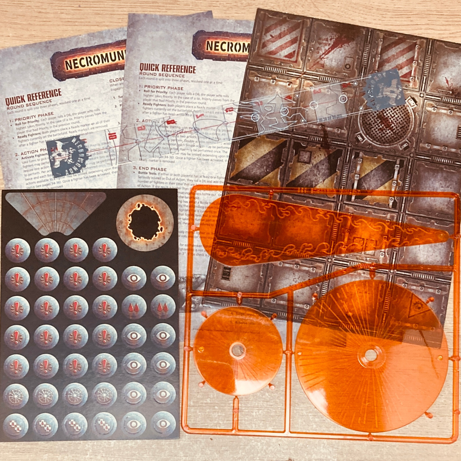 Necromunda Hive War Tokens Templates Quick Ref Sheets & Mat Bundle | eBay