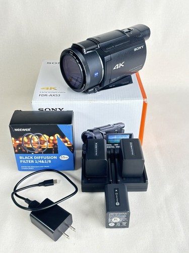 Sony FDR AX53 Handycam Video Camcorder 16.6 MP 4K HD WiFi 20x Zoom IOB ...