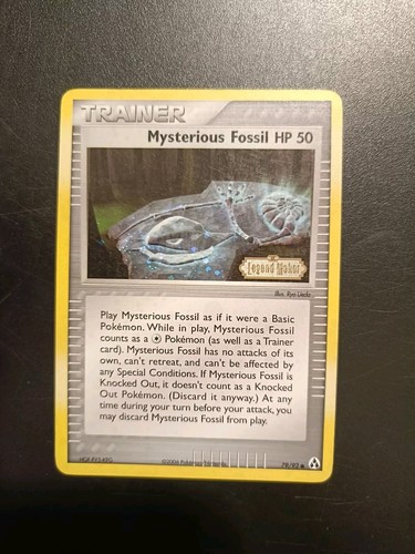 POKÉMON EX LÉGENDE DE MEW FOSSILE MYSTÉRIEUX HP 50 HOLO TIMBRÉ 79/92 | eBay