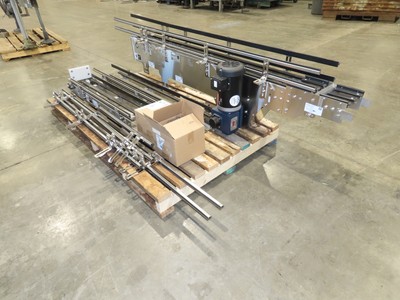 Arrowhead 7.5" Mattop Belt Stainless Bottle Conveyor 16'L 460V 3PH -NEW ...