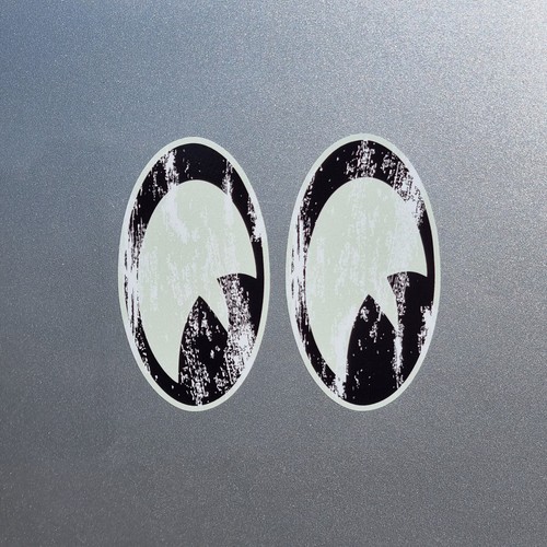 2x Distressed Looking Right Cartoon Googly Eyes Vinyl Sticker For Car ...