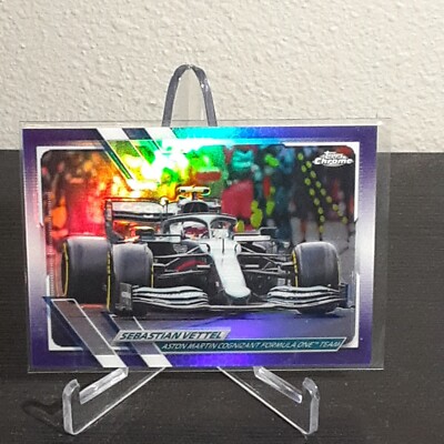 2021 Topps Chrome Formula 1 F1 #102 SEBASTIAN VETTEL Purple Refractor ...