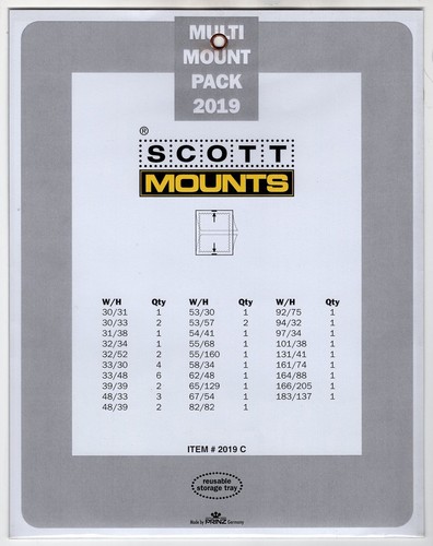 Prinz Stamp Mounts Assortment Pack - 44 Clear Mounts - Scott 2019 | eBay