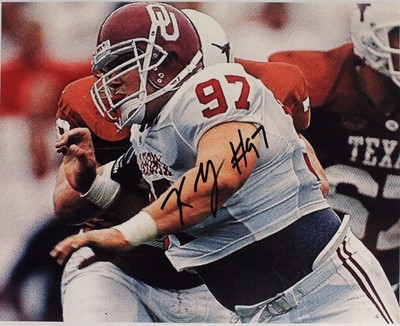 KELLY GREGG Oklahoma Eagles Ravens Autographed NCAA Football 8x10 Photo ...